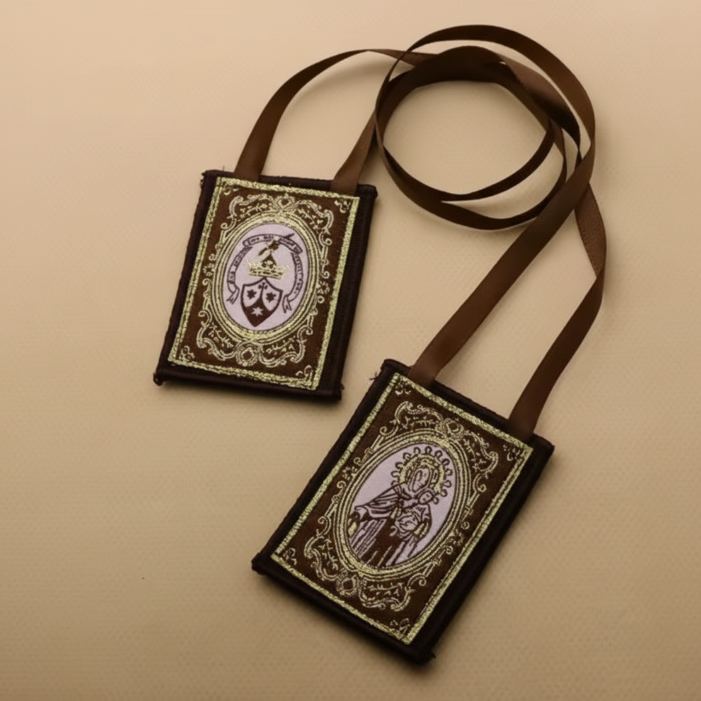 Our Lady of Mount Carmel Brown Wool Scapular – Catholic Christian Gifts