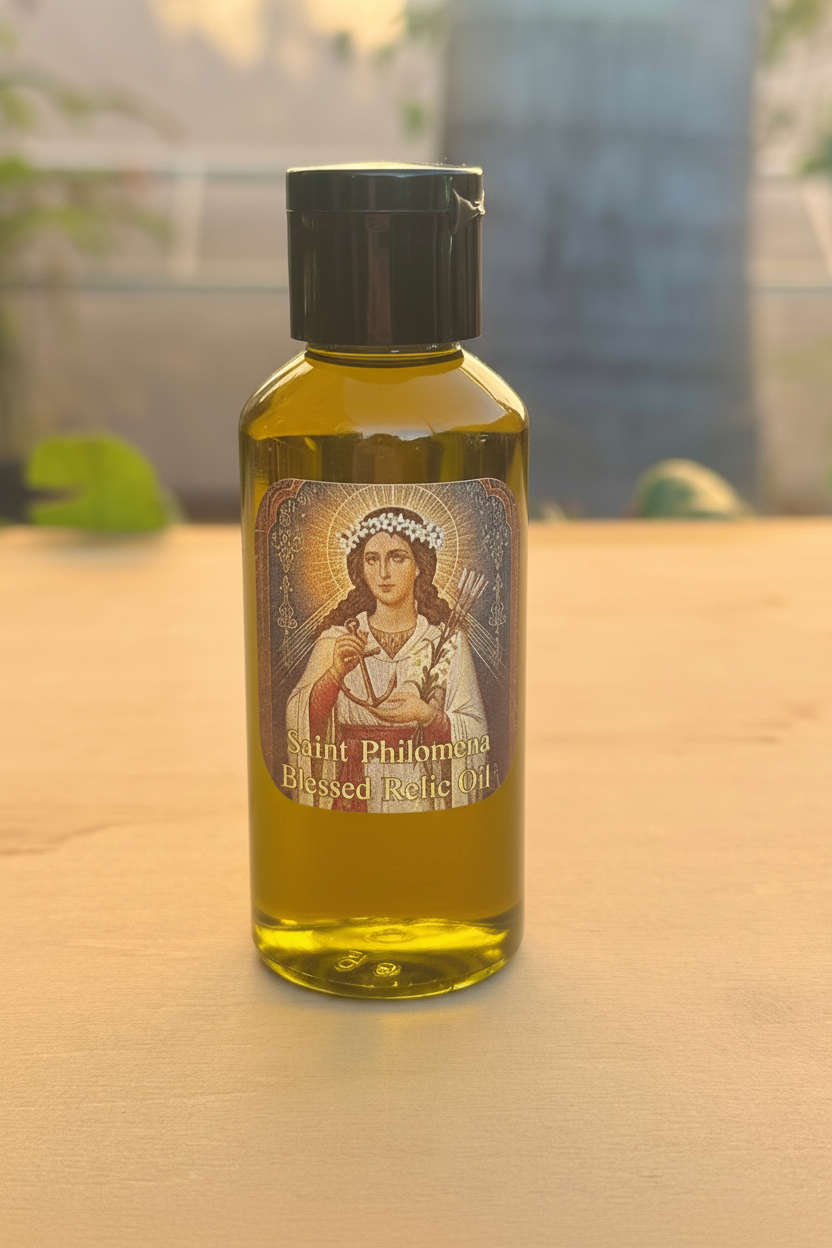 Saint Philomena Blessed Anointing Oil — Touched to Relic – Catholic ...